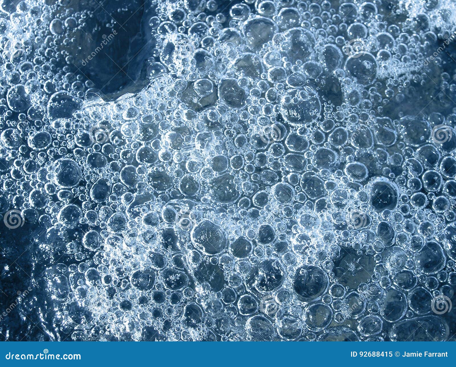 Bubbles Under Ice Background Stock Image - Image of frosty, winter ...