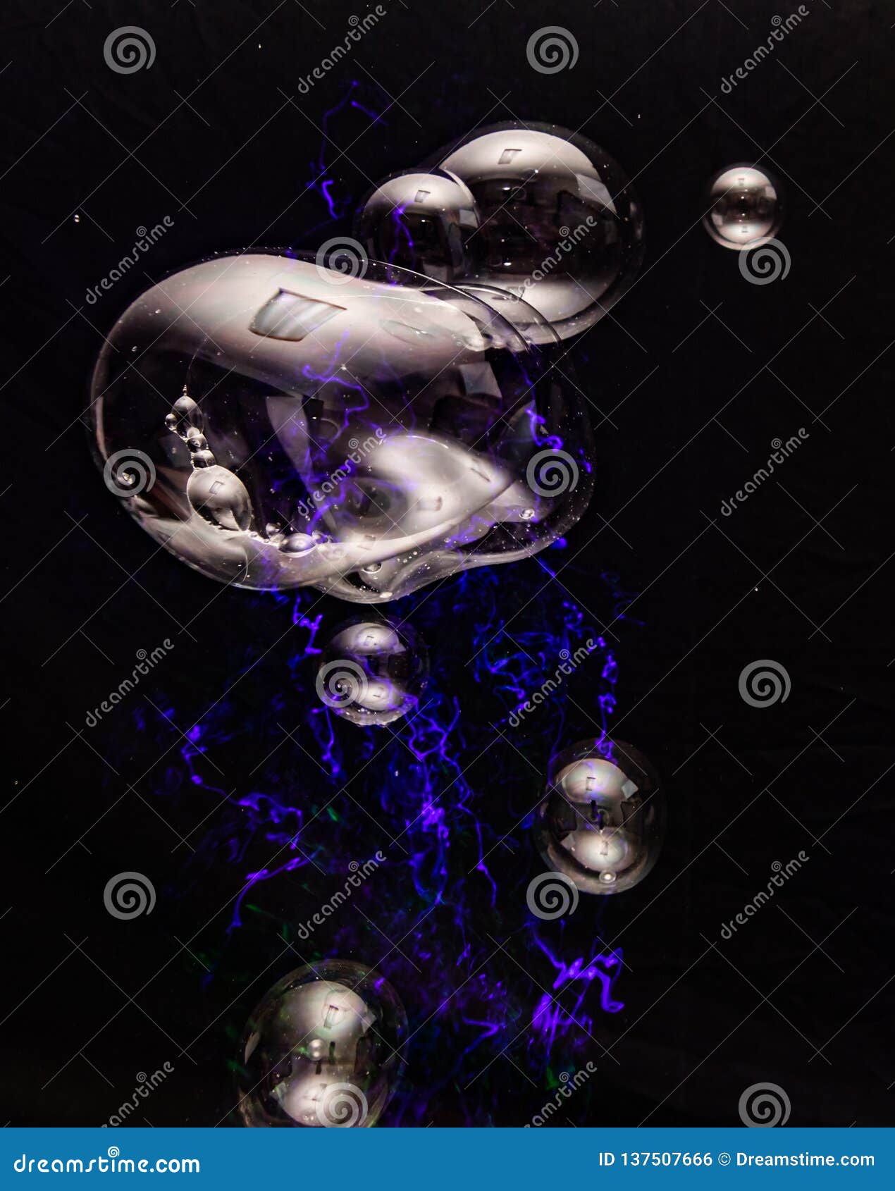 Magic Orb Dance stock photo. Image of black, bubbles - 137507666
