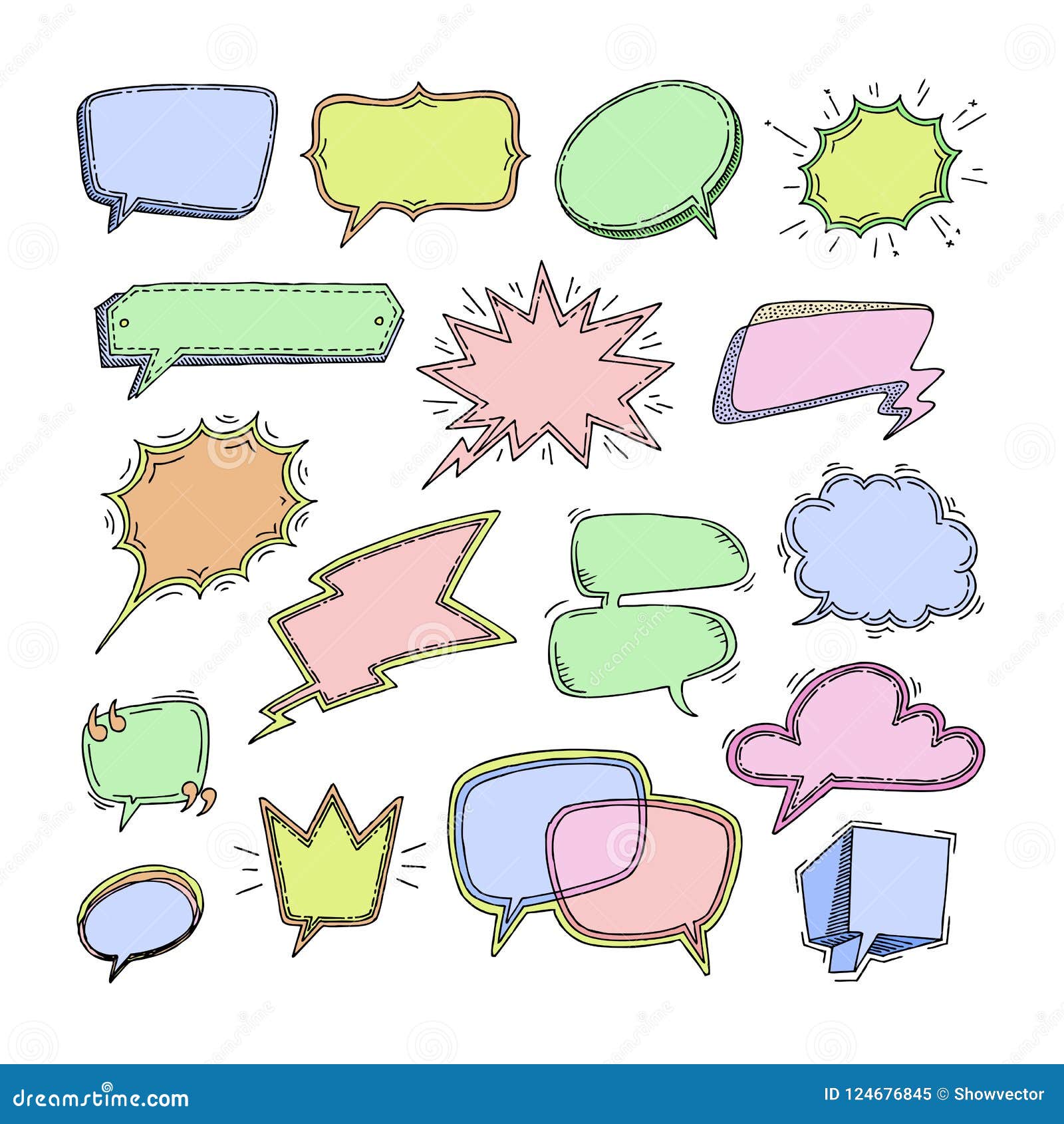 Bubbles Vector Blank Speech Bubbling Messages For Communication Or ...
