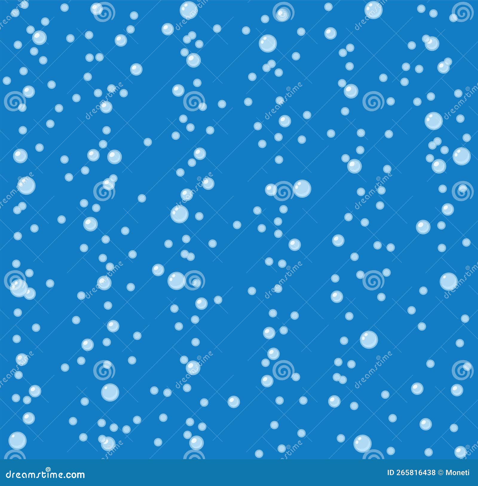 Bubbles Vector Seamless Background with Flat Line Icons. Soap Texture. Gentle Repeating ...