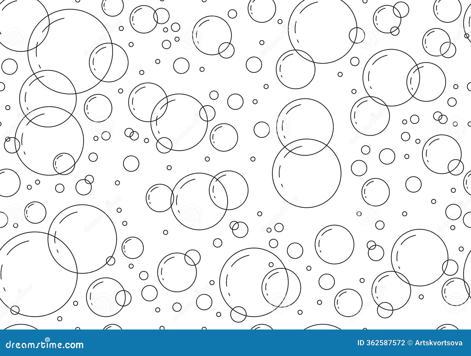 Bubbles Vector Seamless Pattern. Soap Texture. Fizzy Water Background, Abstract Effervescent ...