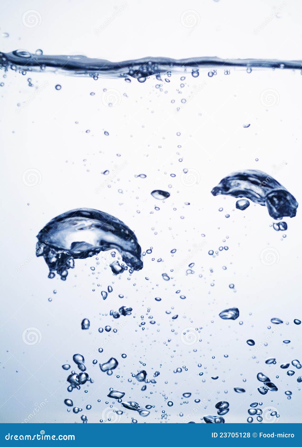 Bubbles in water stock photo. Image of bleu, transparency - 23705128