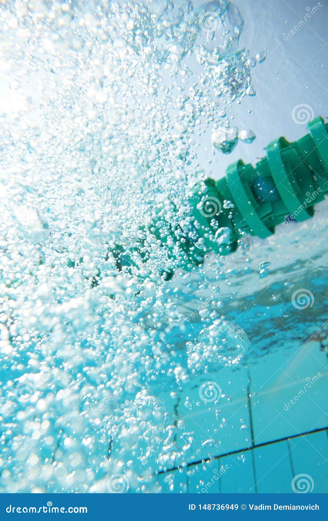 Bubbles in Water of the Swimming Pool Stock Image - Image of reflection ...
