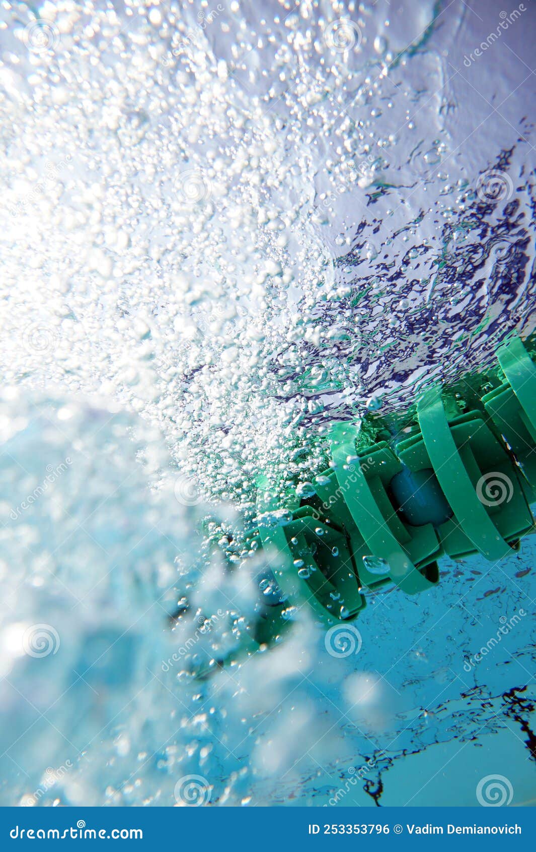 Bubbles in Water of the Swimming Pool Stock Photo - Image of ...