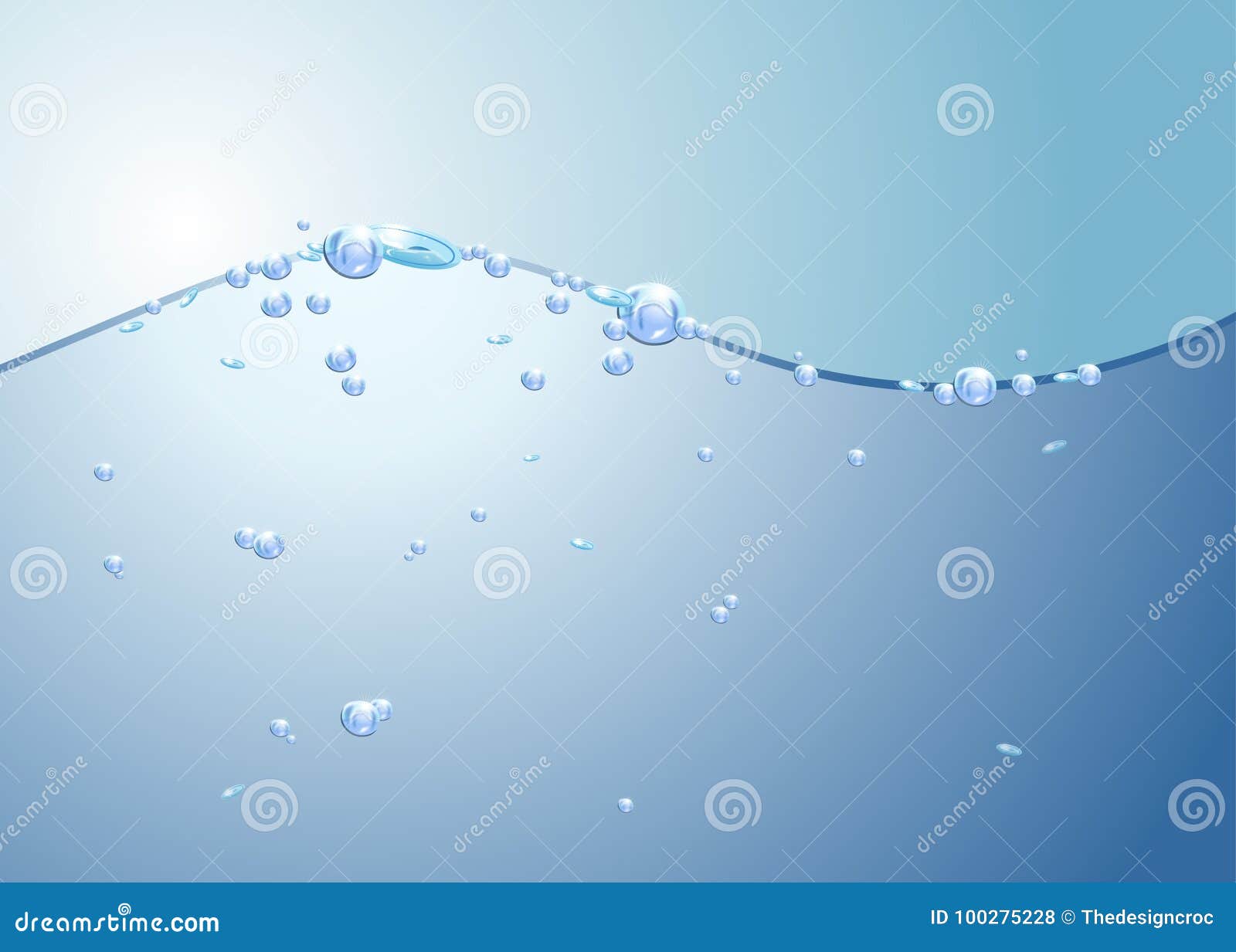 Bubbles Water Wave Sea Ocean Stock Vector - Illustration of freshness ...
