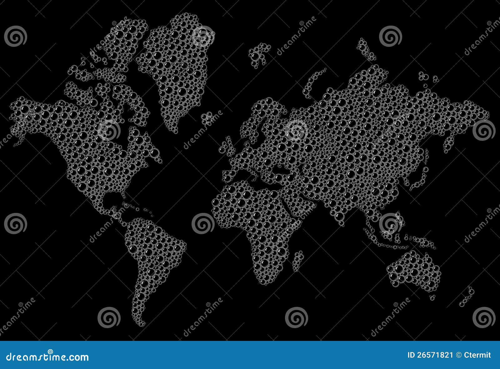 Bubbles World Map Cartoon Vector | CartoonDealer.com #26571821