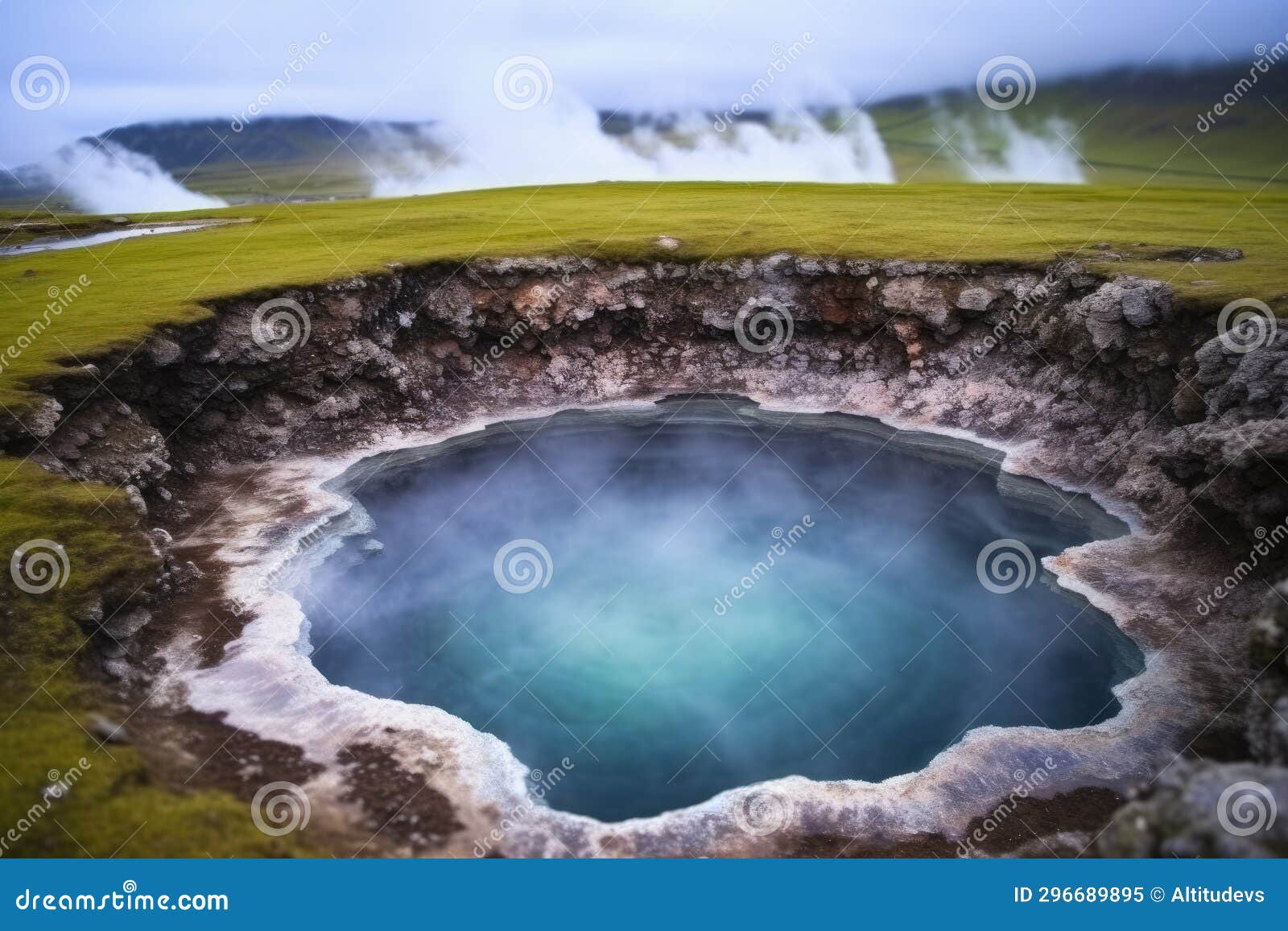 A Bubbling Geothermal Hot Spring Stock Image - Image of bubbling ...