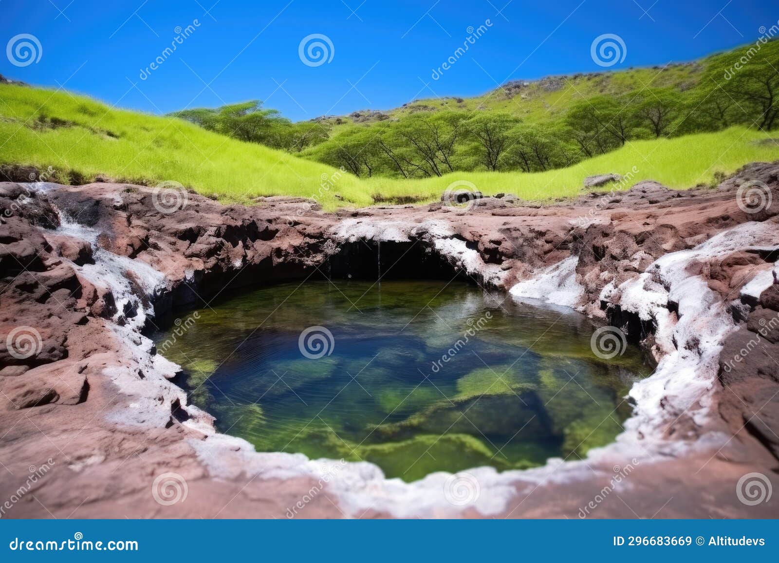 A Bubbling Hot Spring in an Untouched Wilderness Stock Image - Image of ...