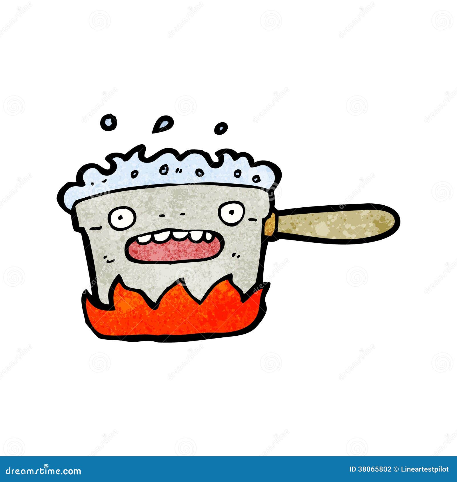 Bubbling Kitchen Pot Cartoon Stock Vector - Illustration of doodle ...