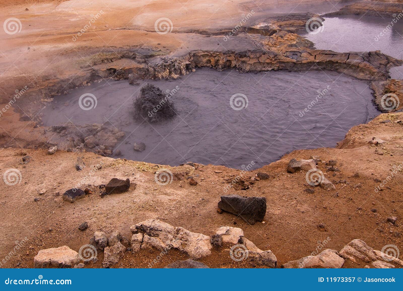 Bubbling Mud stock image. Image of zealand, nature, rotorua - 11973357