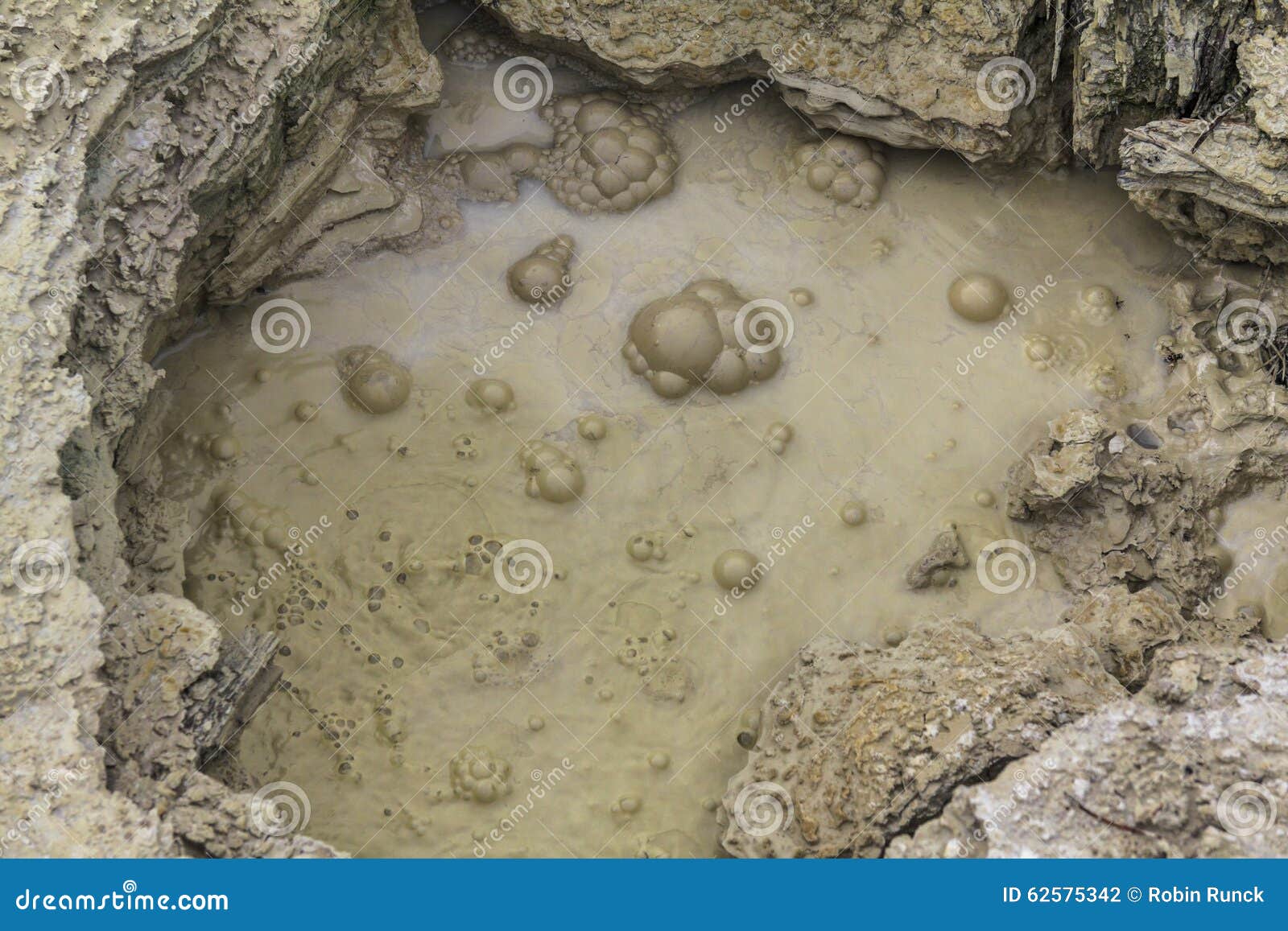 Bubbling Mud Hole in Yellowstone Stock Photo - Image of journey, pool ...