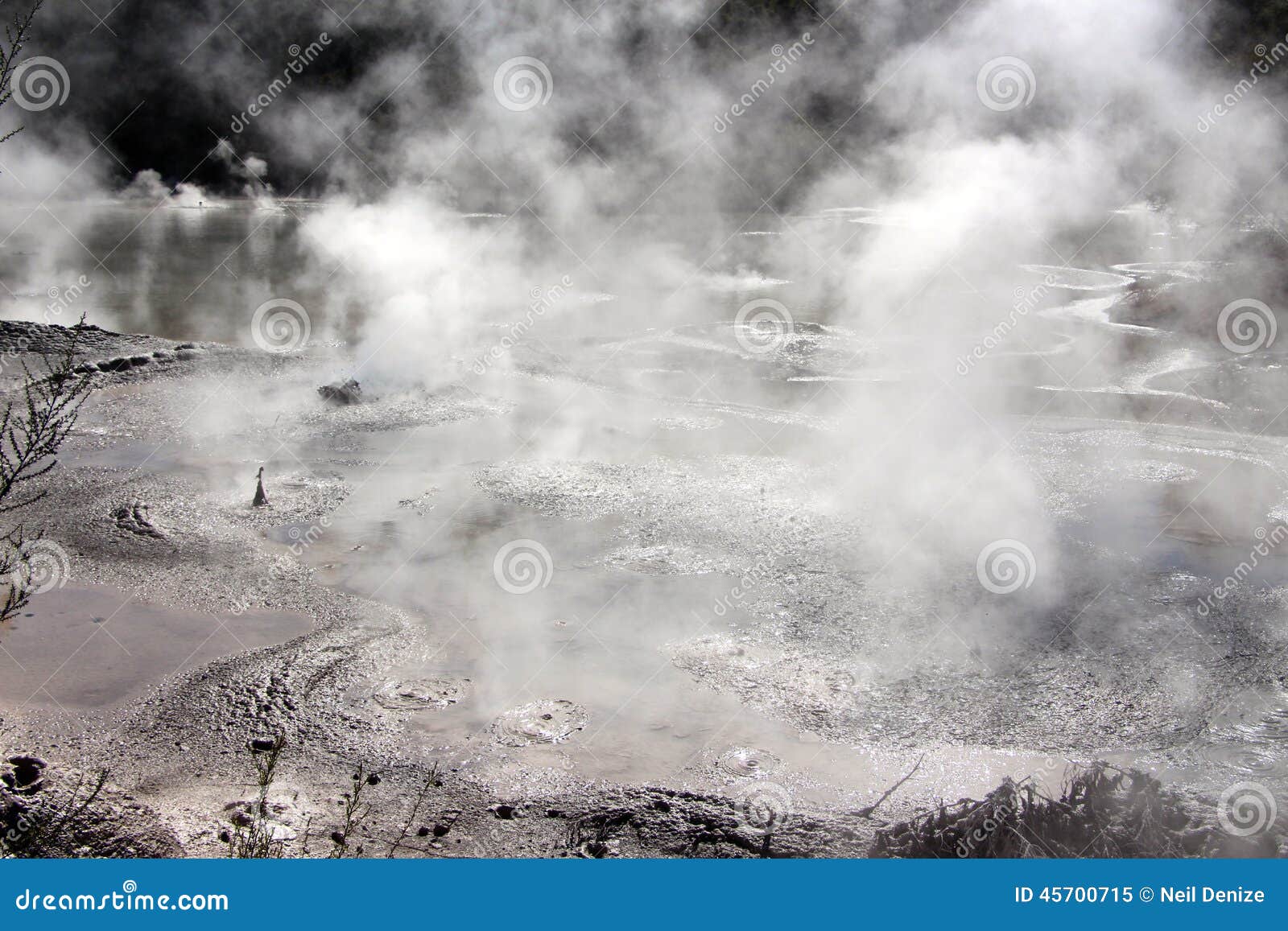 Bubbling mud pool stock image. Image of lady, attraction - 45700715