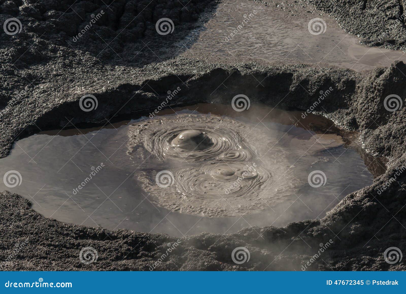 Bubbling Mud Pool in Rotorua Stock Image - Image of zealand, vapor ...