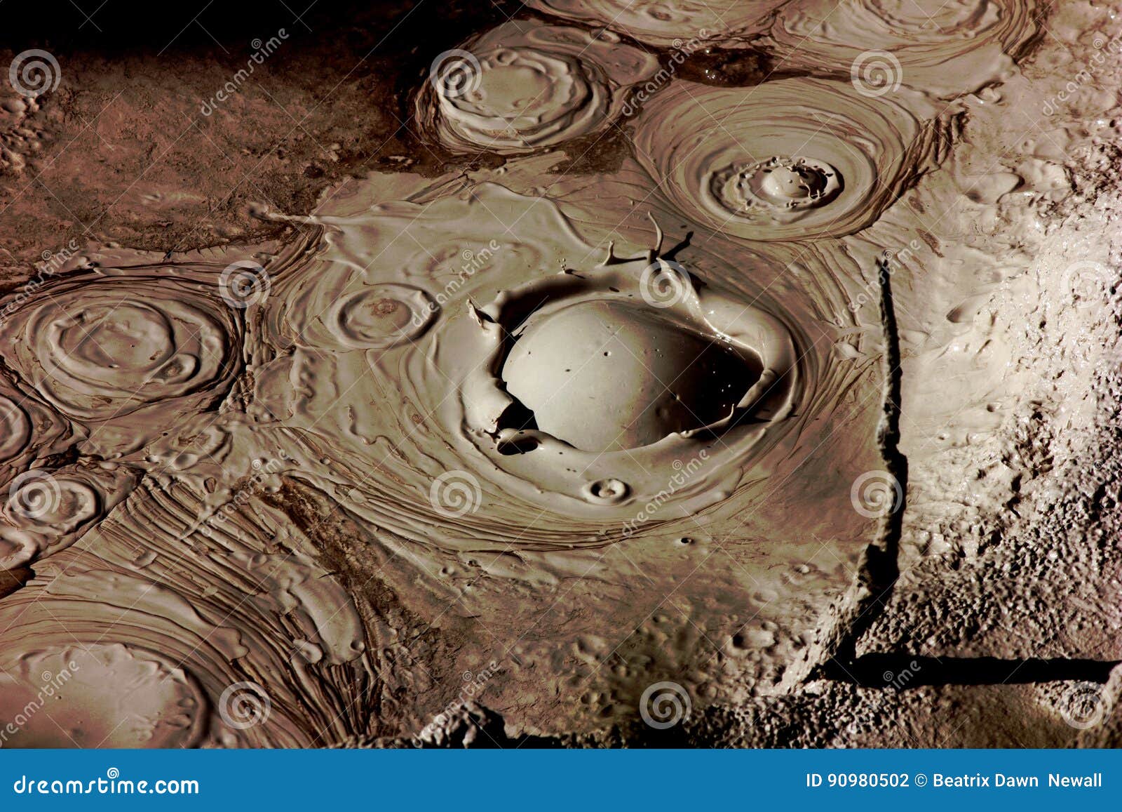 Bubbling Mud - Rotorua Mineral Pools Stock Photo - Image of boiling ...