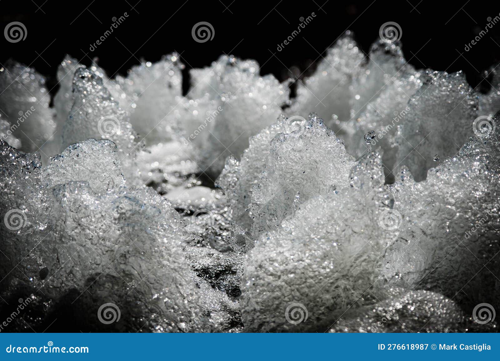Bubbling and Splashing Water Up Close in Glittering Sunlight Stock ...