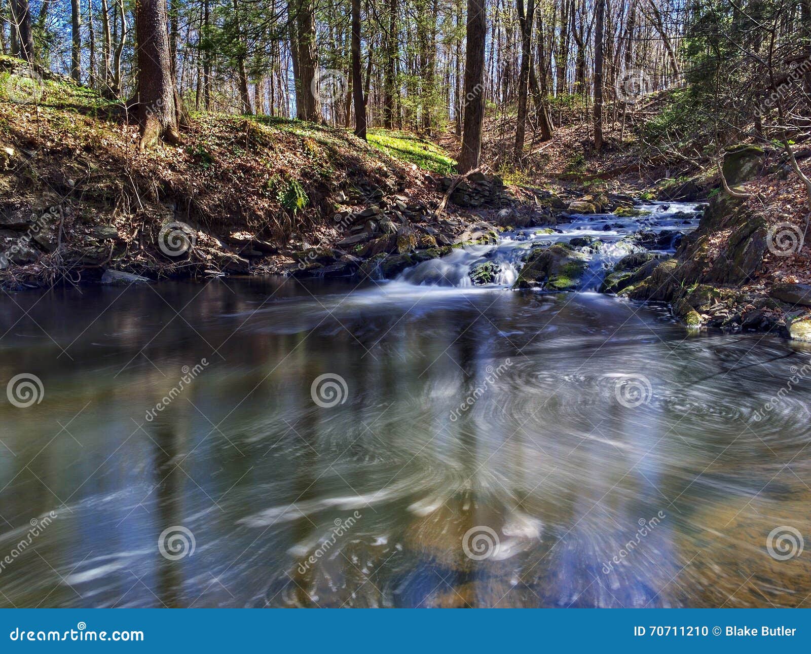Bubbling Stream stock photo. Image of creek, stream, meditation - 70711210