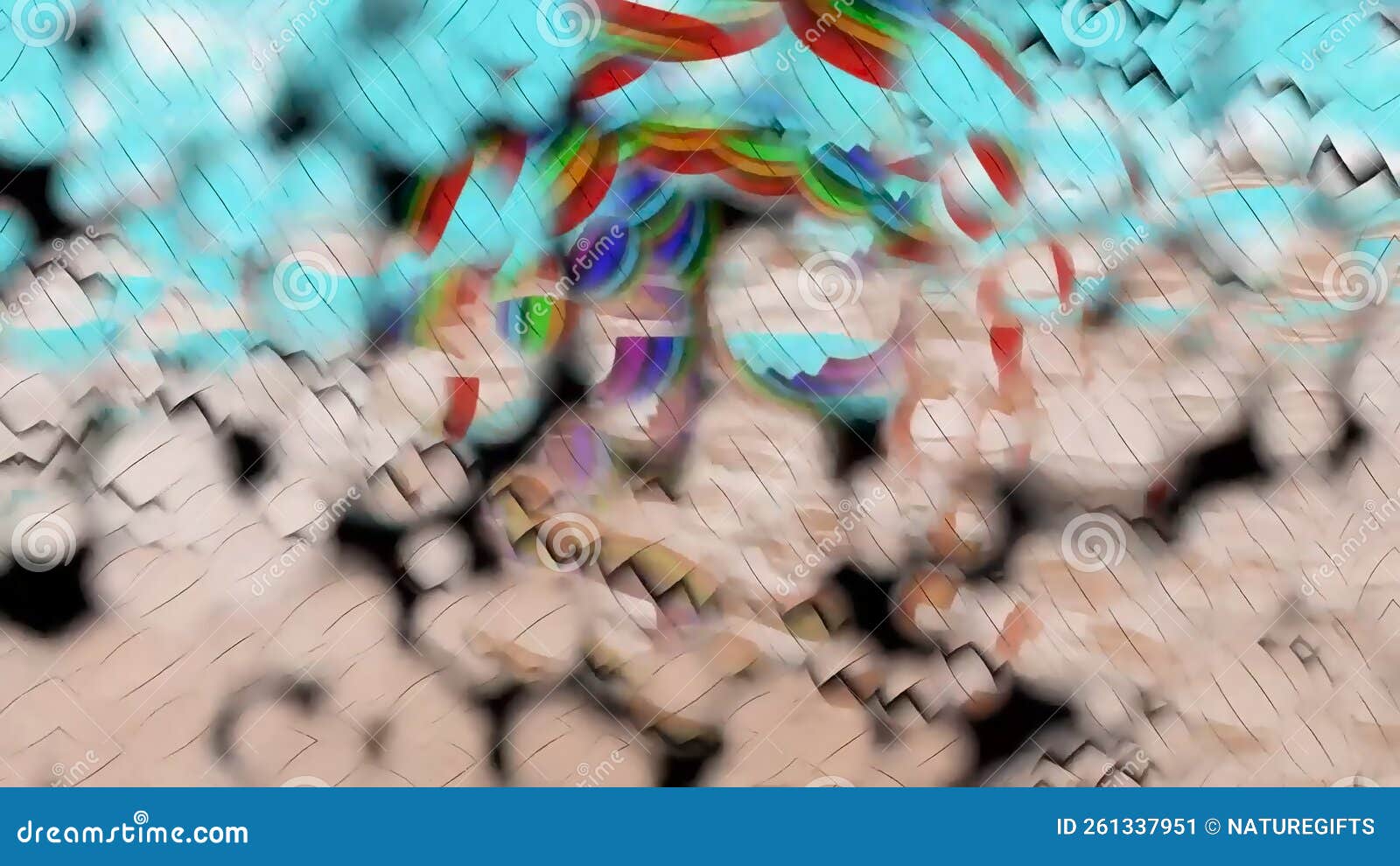 Bubbly Rainbow Abstract Background Digital Stock Illustration ...