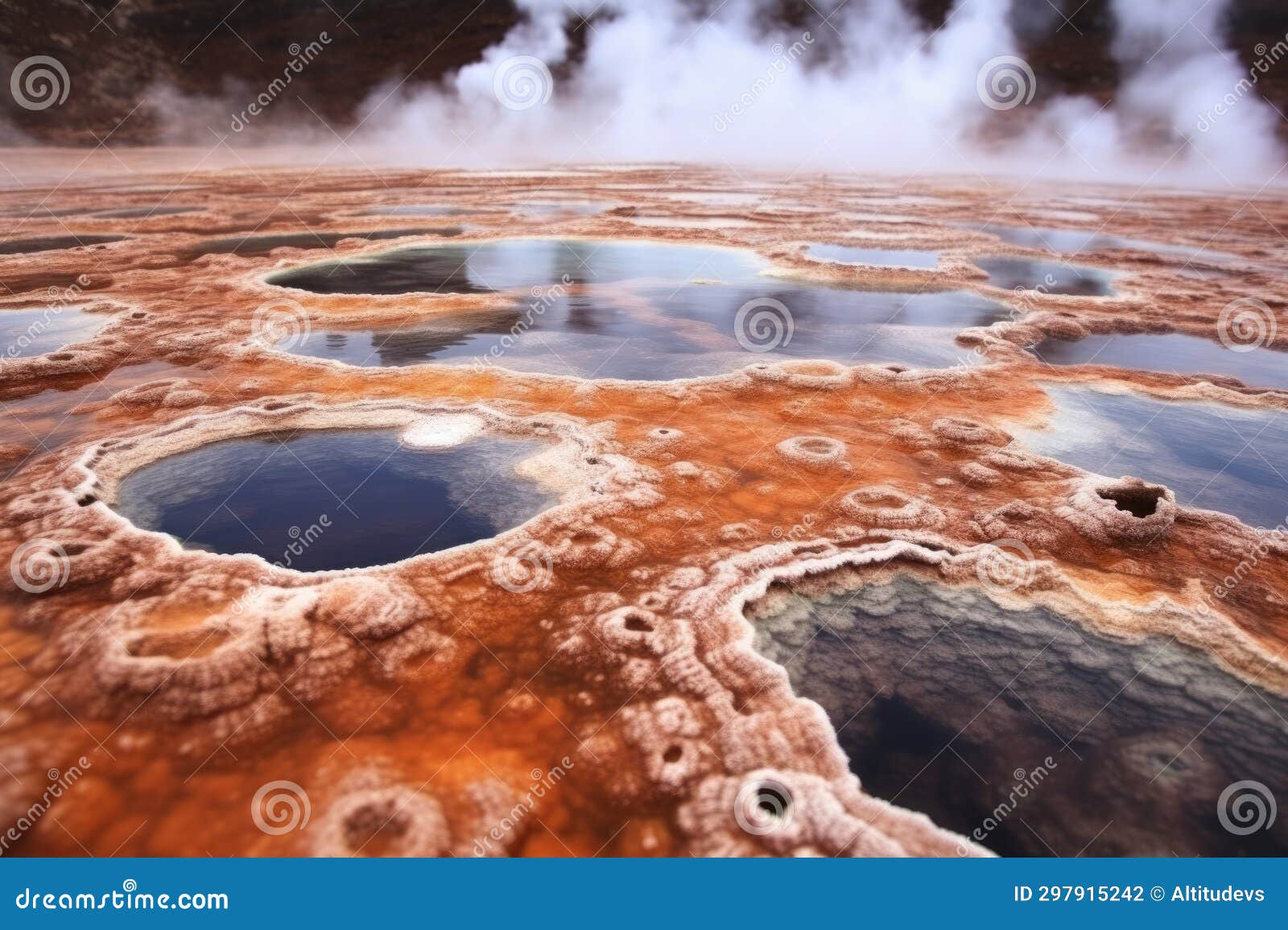 Bubbly Surface of a Boiling Volcanic Hot Spring Stock Photo - Image of ...