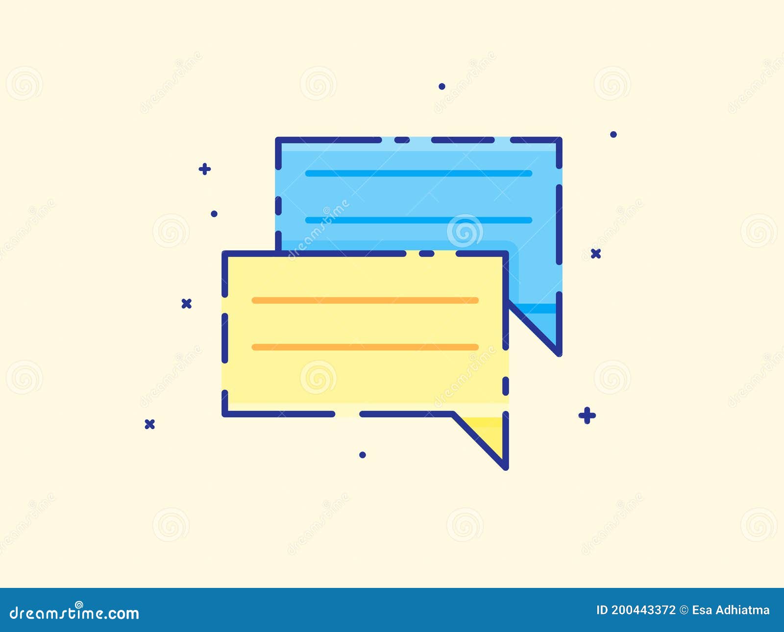 Buble Chat Flat Vector, Communication Illustration Design. Stock Vector ...