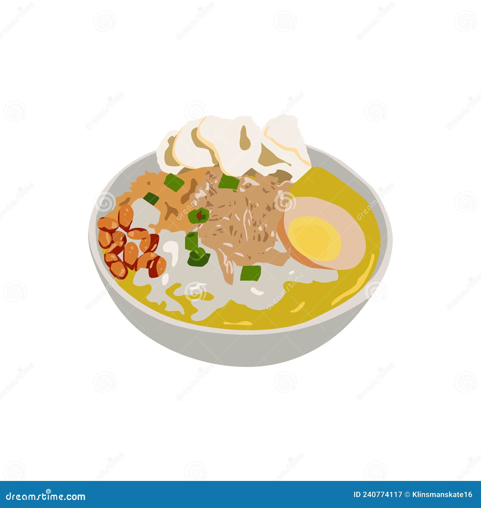 Bubur Ayam Indonesian Food Design Vector Stock Vector - Illustration of ...