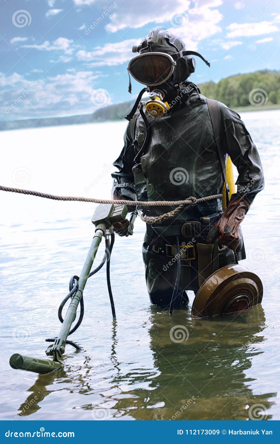 Buceador Militar Para Su Trabajo Imagen de archivo - Imagen de ...