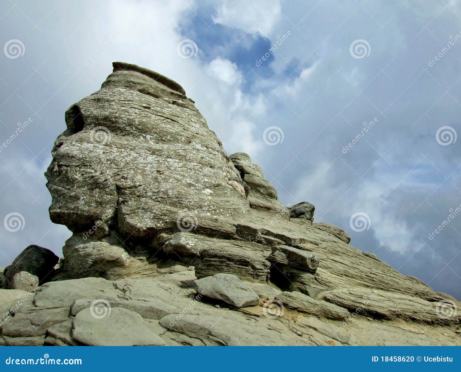 Bucegi sphinx stock photo. Image of form, formation, mountain - 18458620