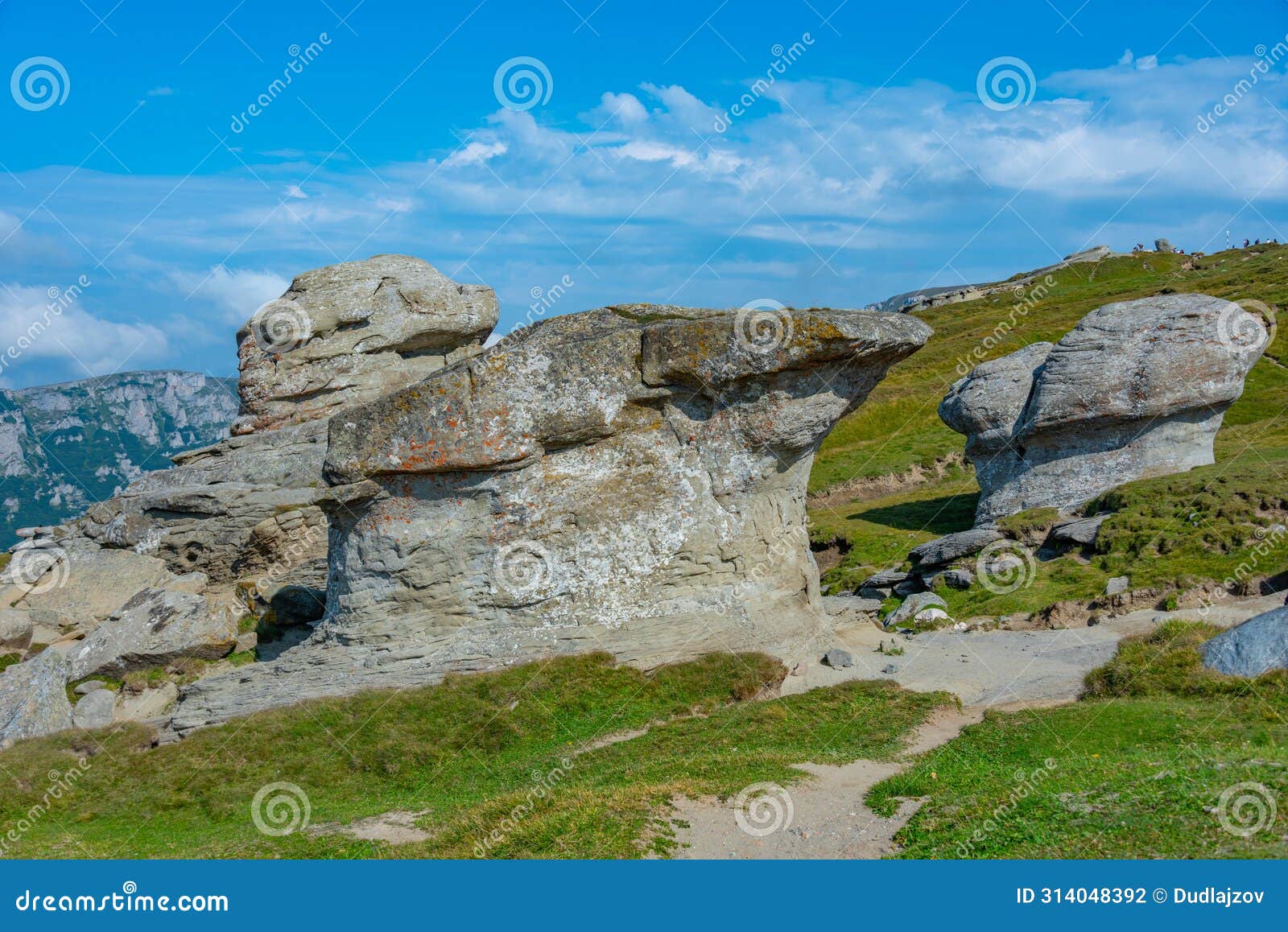 Bucegi Sphinx in Bucegi Mountains in Romania Stock Photo - Image of ...