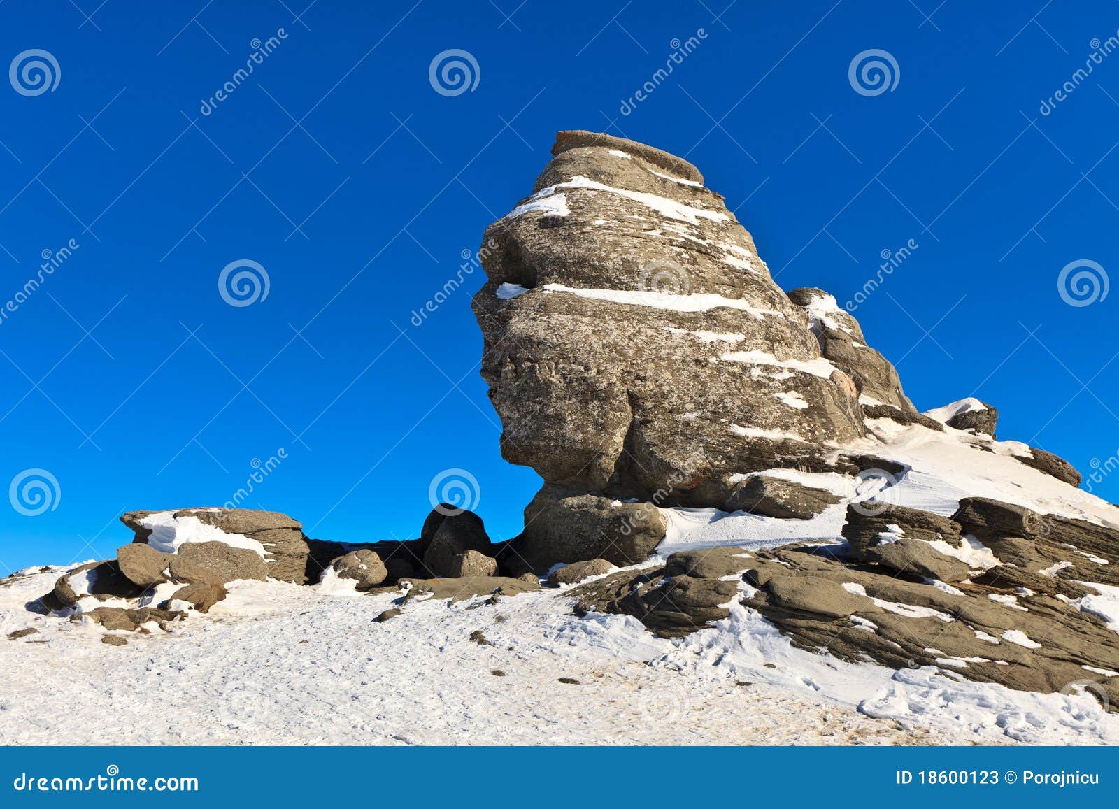 The Bucegi Sphinx , Romania Stock Image - Image of peak, mountain: 18600123