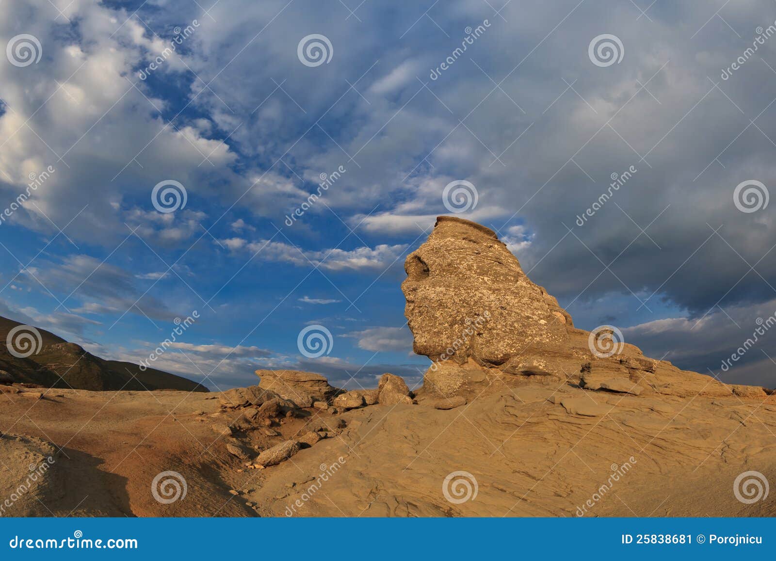 The Bucegi Sphinx , Romania Stock Image - Image of natural, blue: 25838681