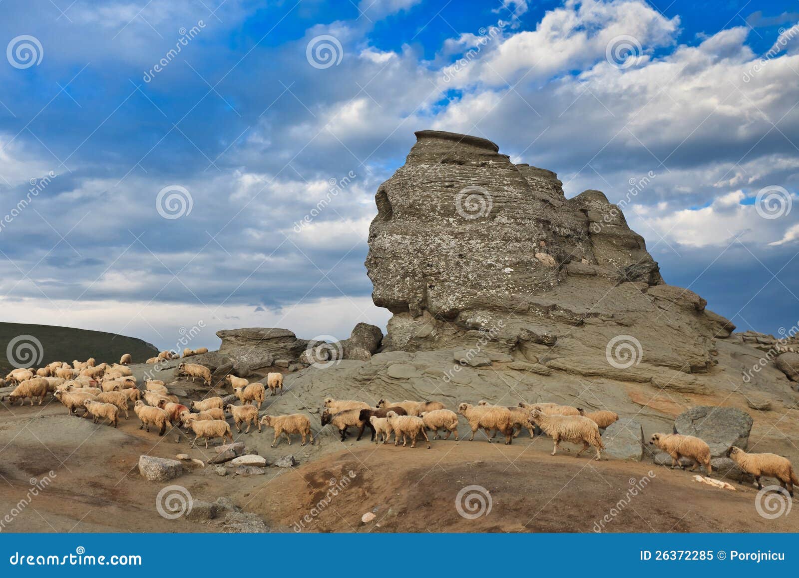 The Bucegi Sphinx , Romania Stock Image - Image of stone, mountain ...
