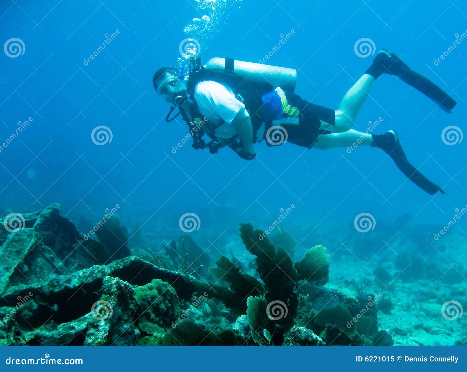 Buceo con escafandra imagen de archivo. Imagen de zambullida - 6221015