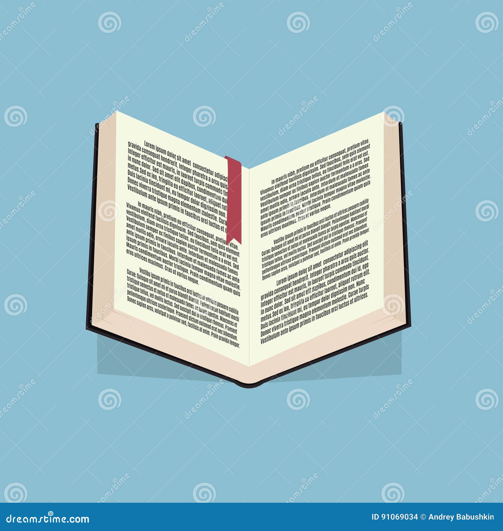 Buch mit dem Text stock abbildung. Illustration von abbildung - 91069034