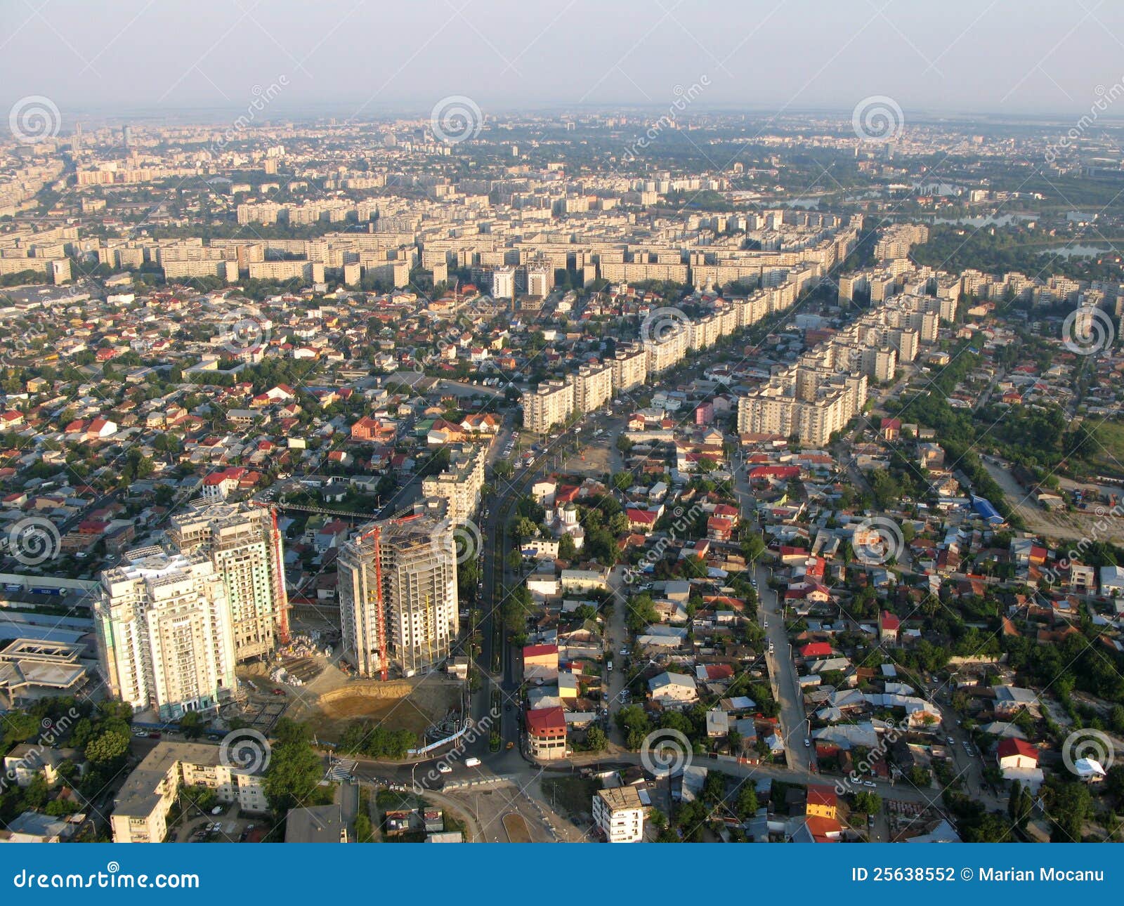 Bucharest from above stock photo. Image of bucharest - 25638552