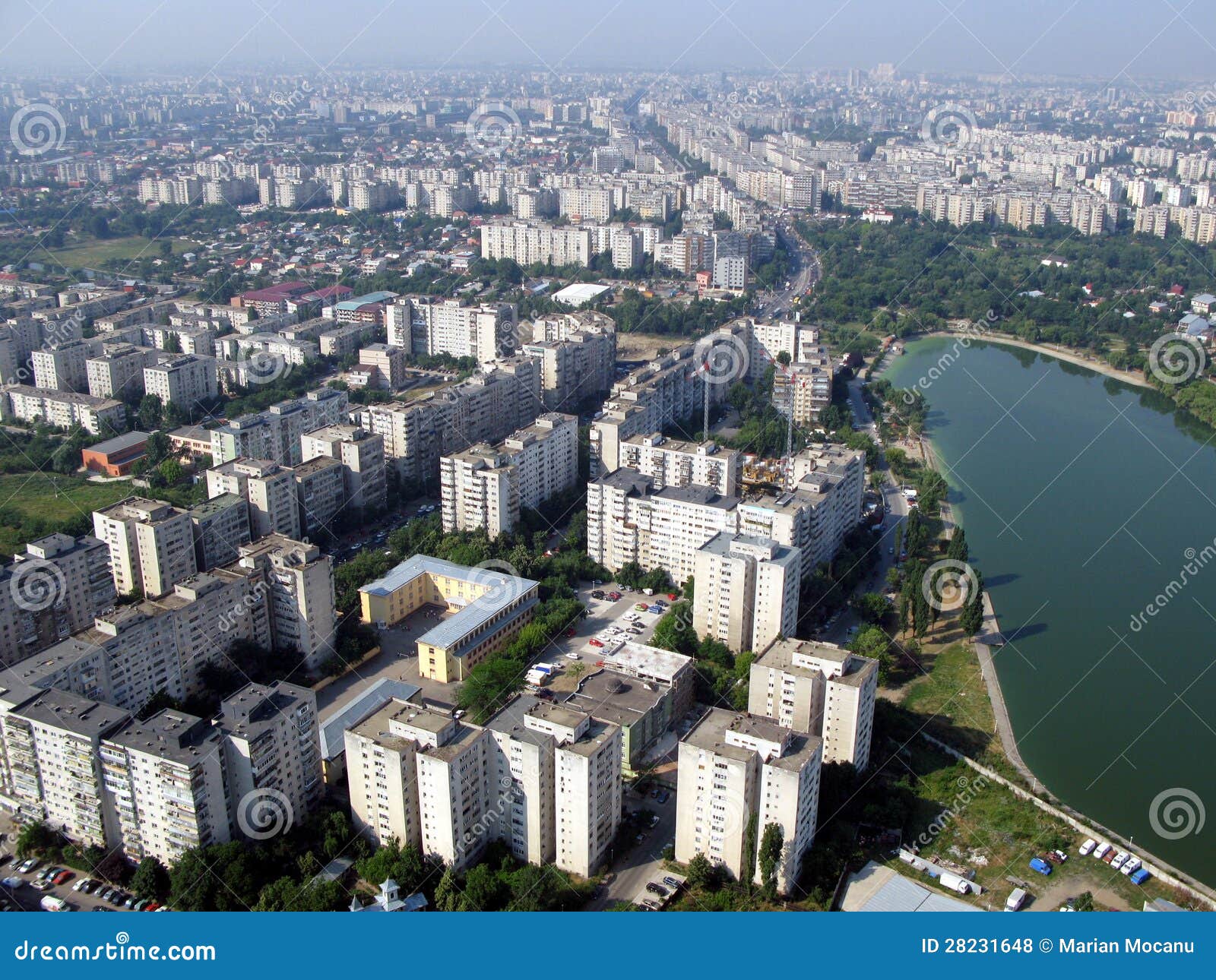 Bucharest from above stock photo. Image of landscape - 28231648