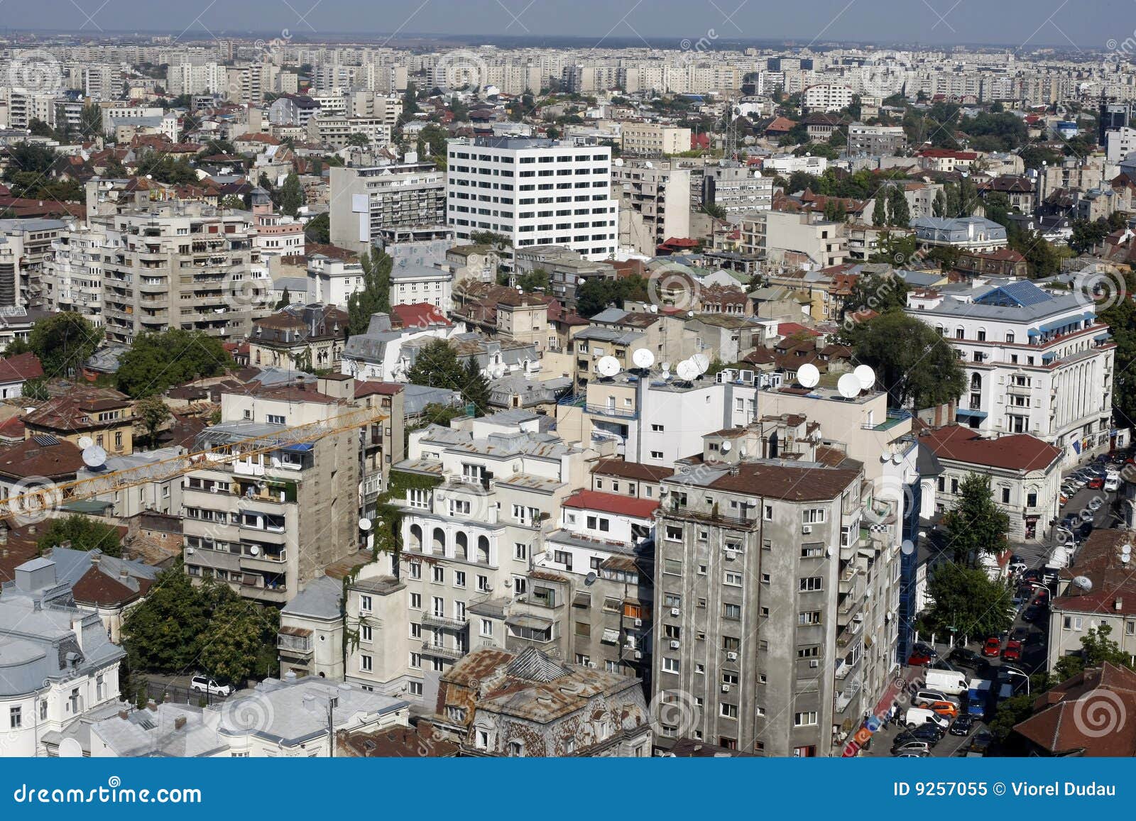 Bucharest from above stock image. Image of estate, view - 9257055