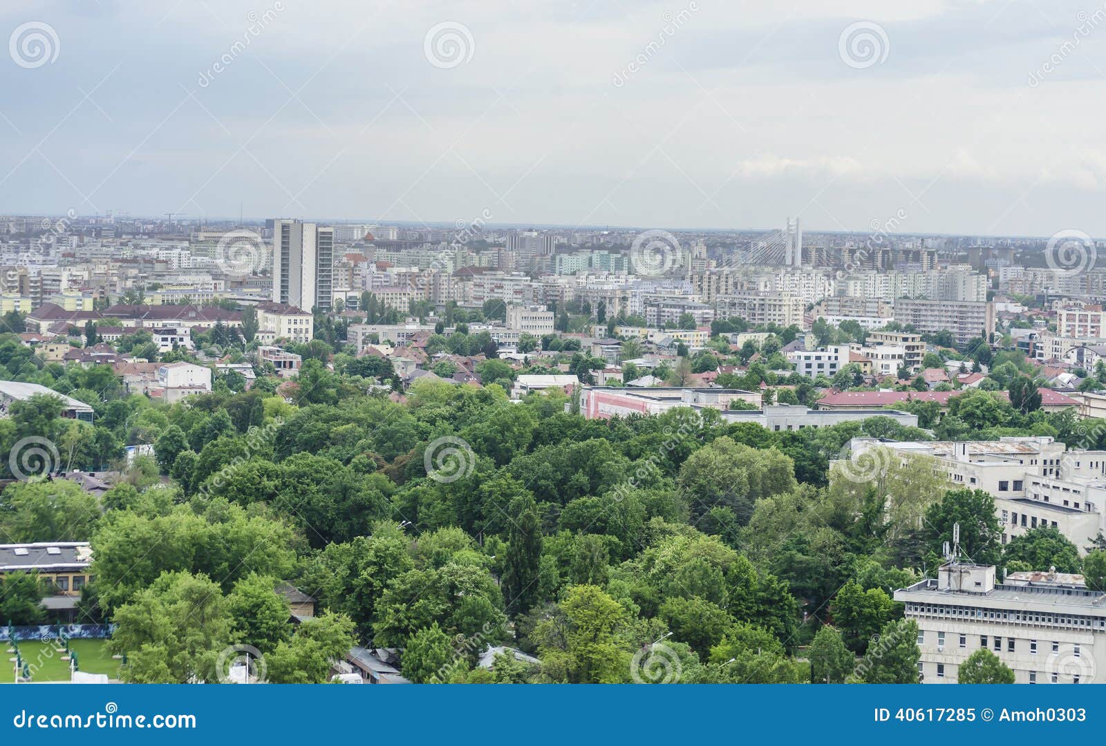 Bucharest from above stock image. Image of overlook, construction ...