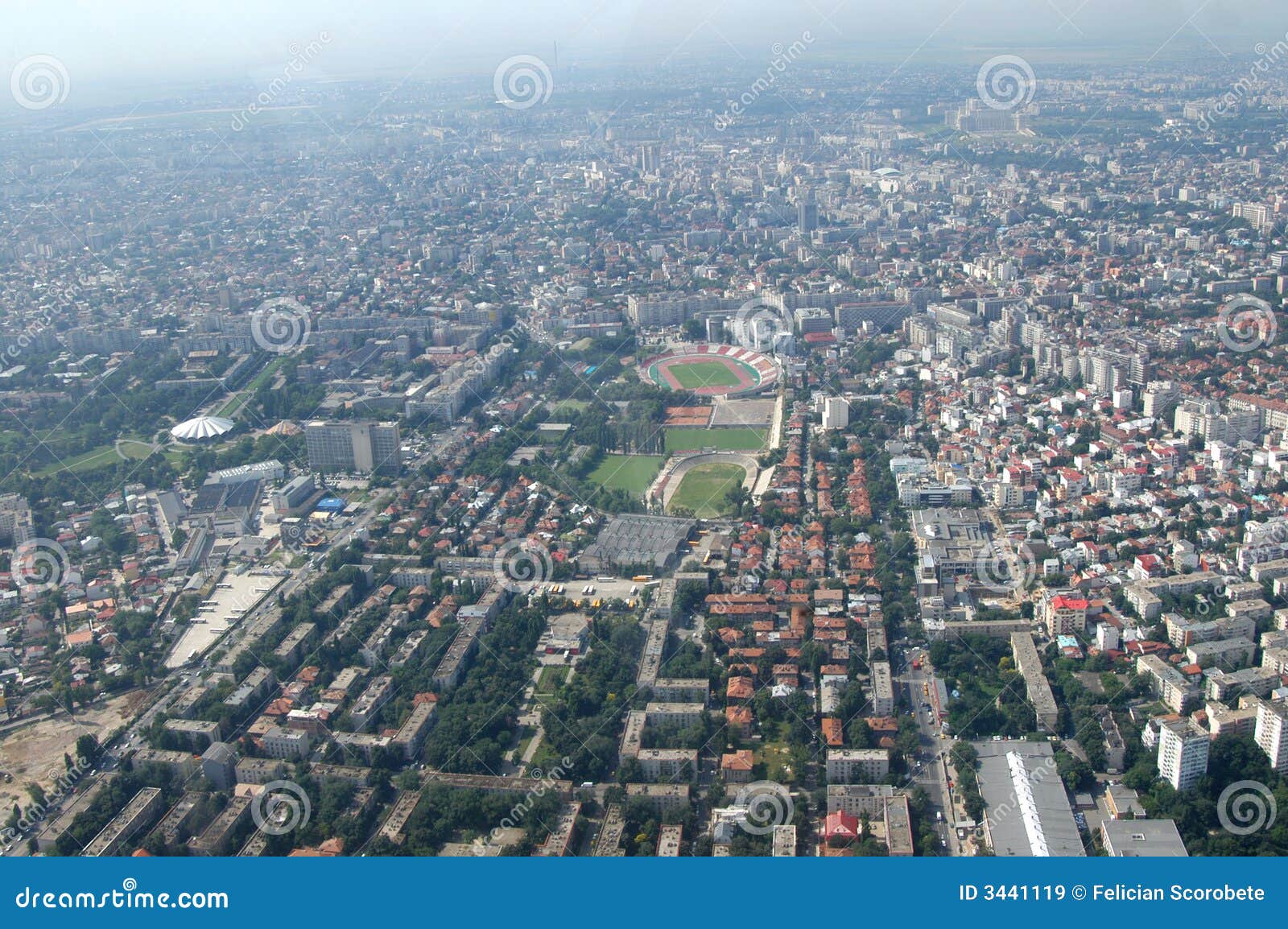 Bucharest, aerial view stock image. Image of bucharest - 3441119