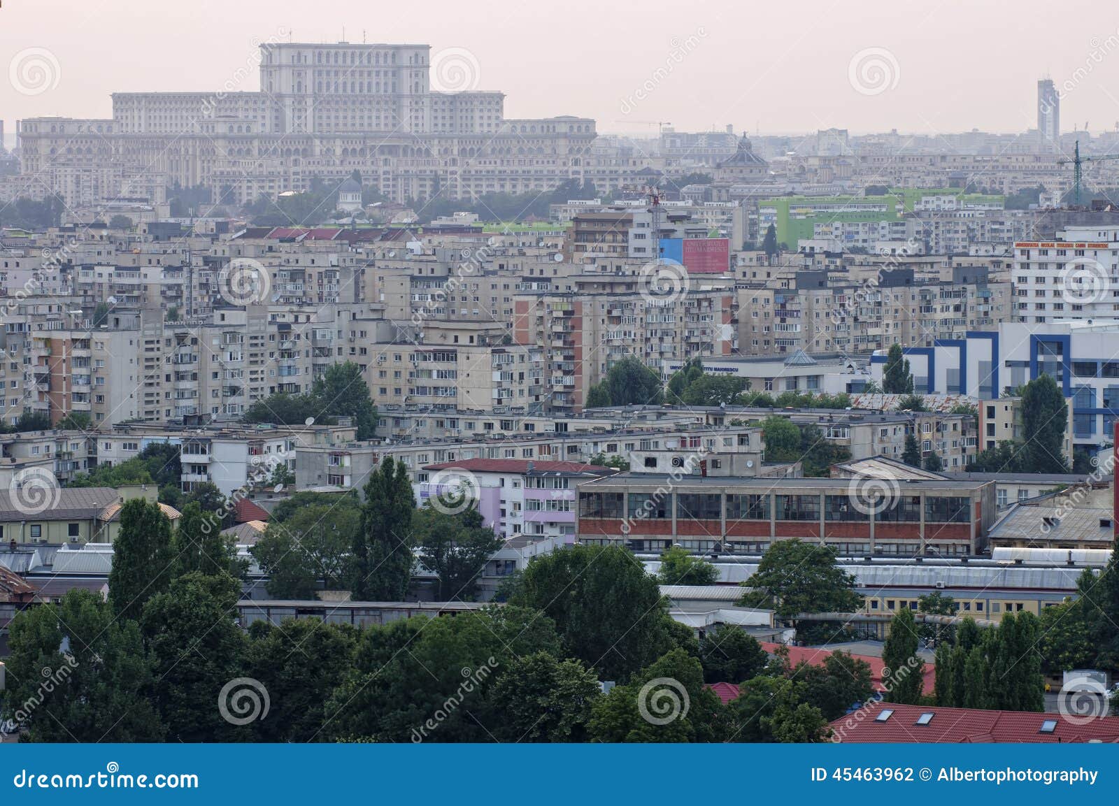 Bucharest - aerial view editorial photography. Image of bucharest ...