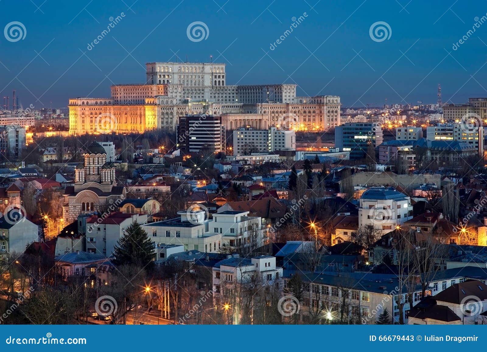Bucharest Aerial View stock image. Image of skyline, view - 66679443