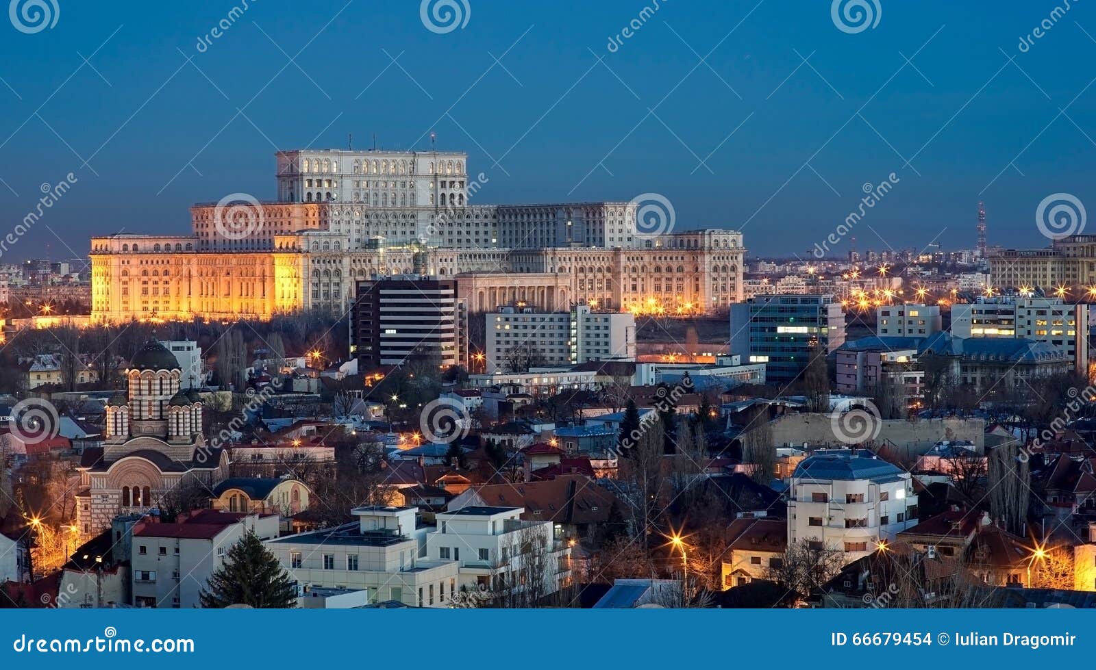 Bucharest Aerial View stock photo. Image of romania, trails - 66679454