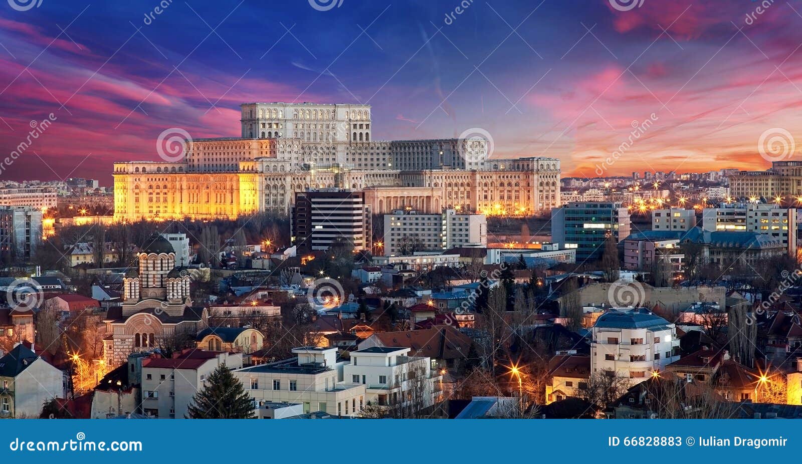 Bucharest Aerial View stock image. Image of view, aerial - 66828883