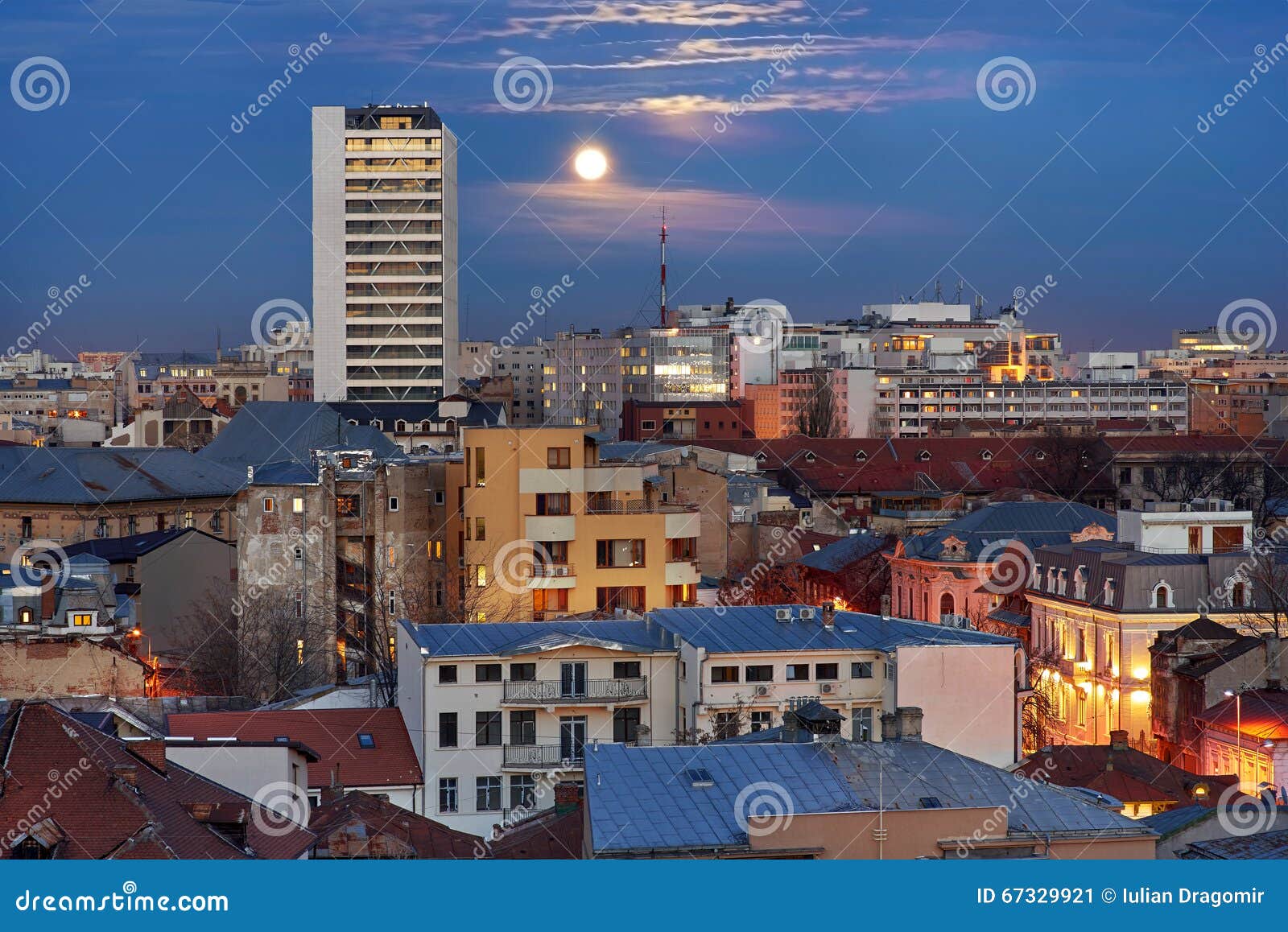 Bucharest Aerial View stock image. Image of trails, skyline - 67329921