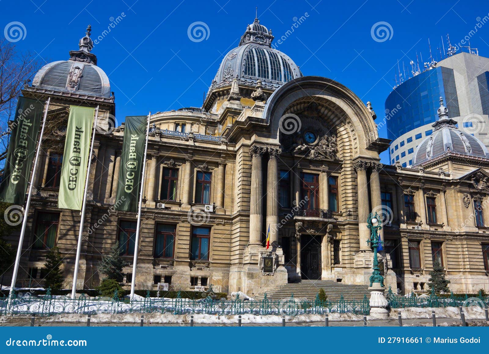Bucharest Architecture - CEC Bank Building Editorial Photo - Image of ...