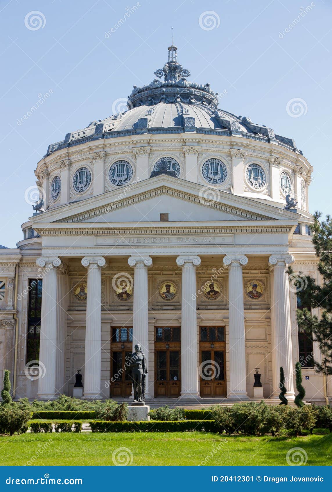 Bucharest atheneum stock image. Image of bucharest, green - 20412301