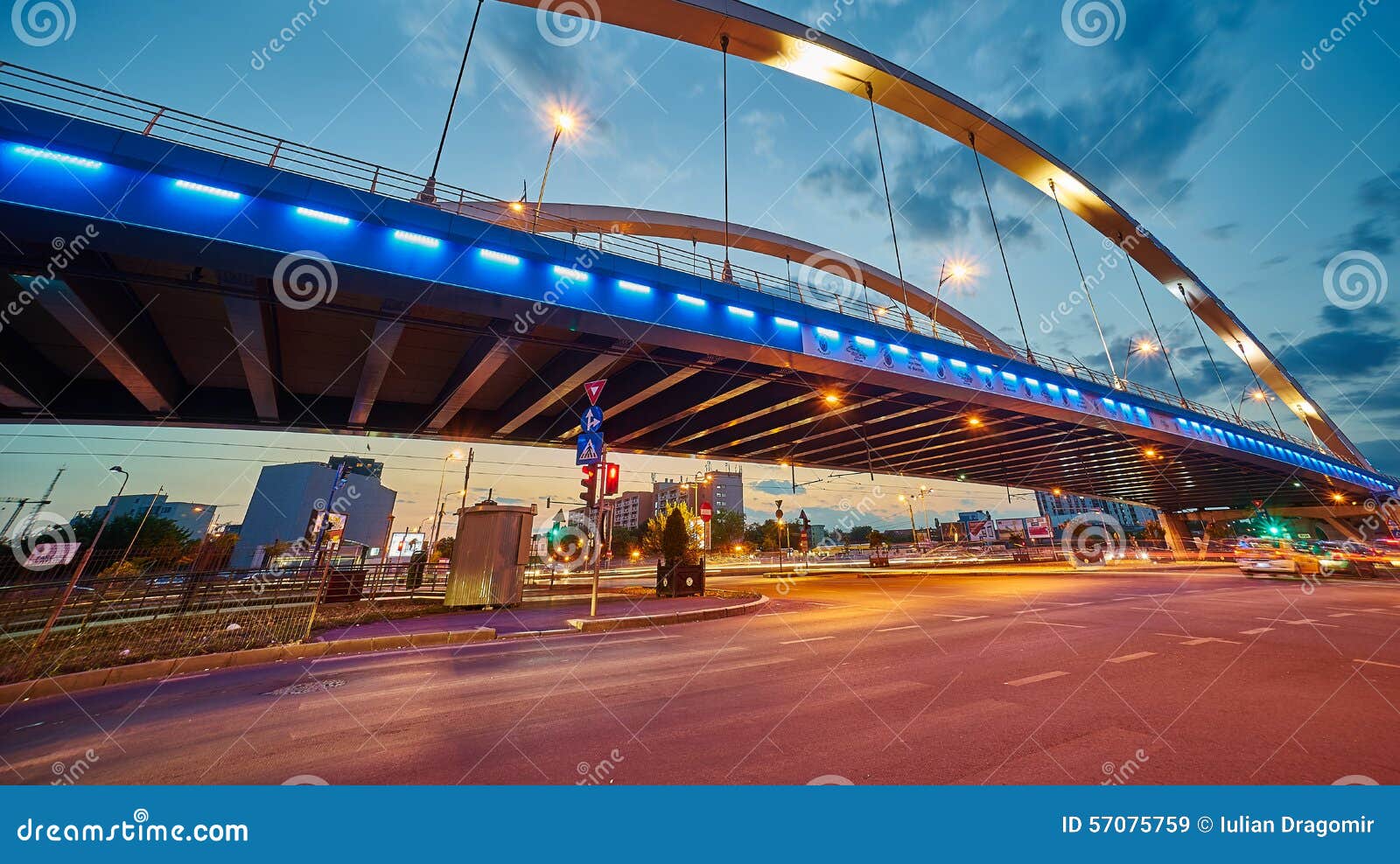 Bucharest Basarab Grozavesti Overpass Stock Image - Image of motion ...