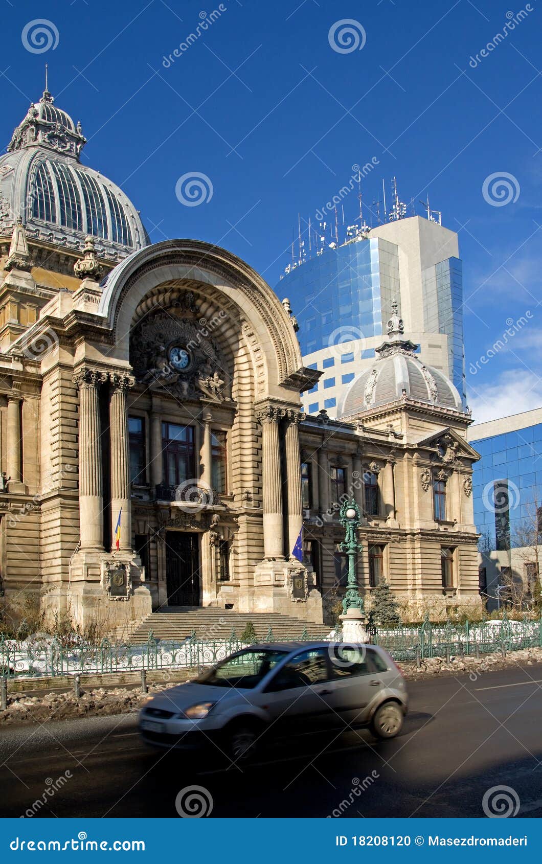 Bucharest Center - CEC Palace Stock Photo - Image of national, eclectic ...