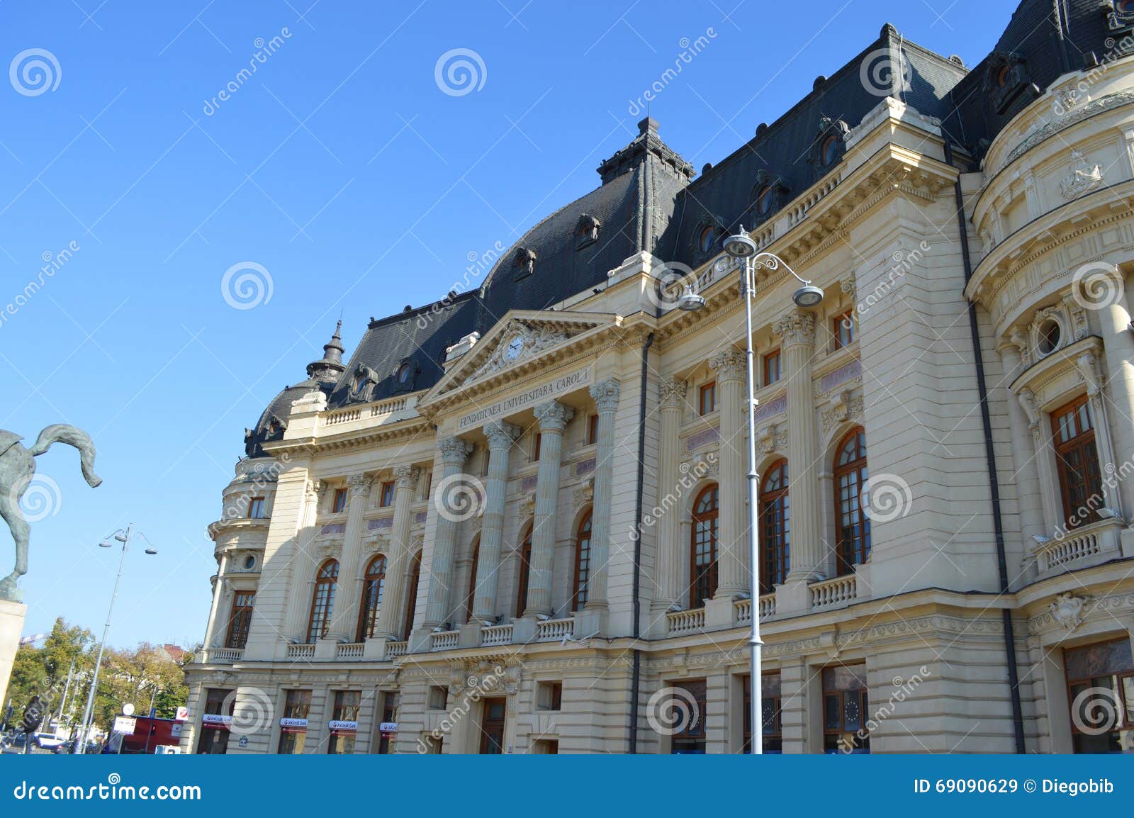 Bucharest Central Library editorial stock image. Image of building ...