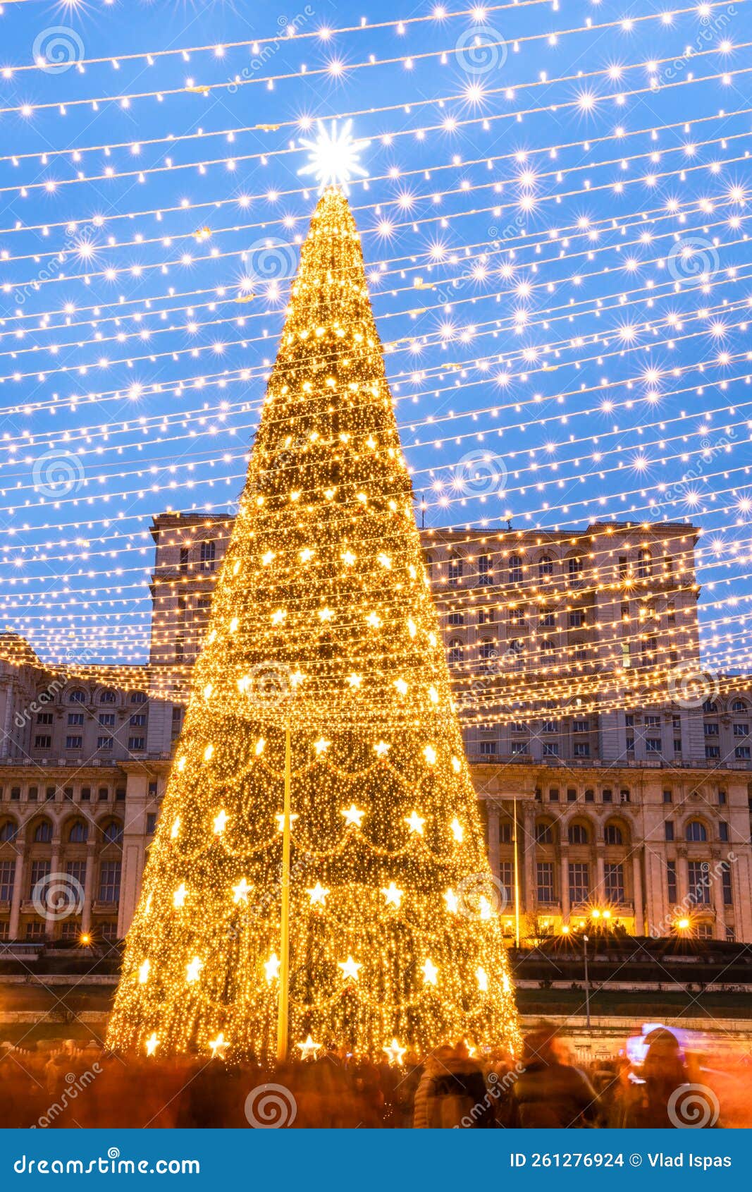 Bucharest Christmas Market at Night Stock Photo - Image of decoration ...