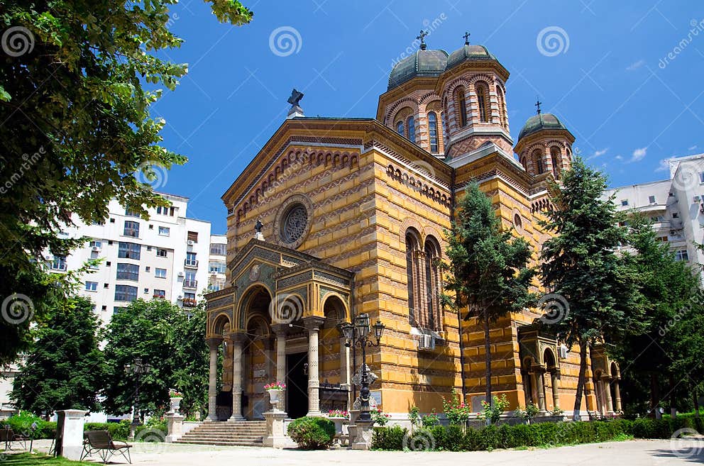 Bucharest - Church of the Ascension Stock Image - Image of historic ...