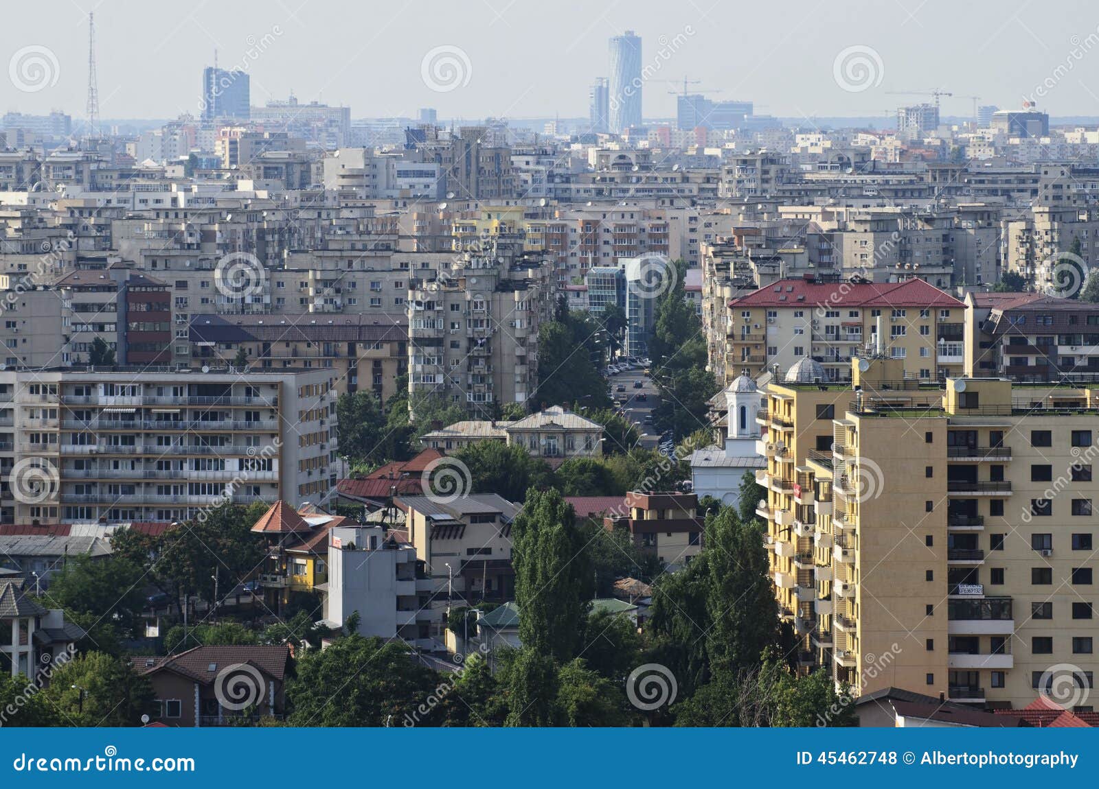 Bucharest - city view editorial stock photo. Image of famous - 45462748